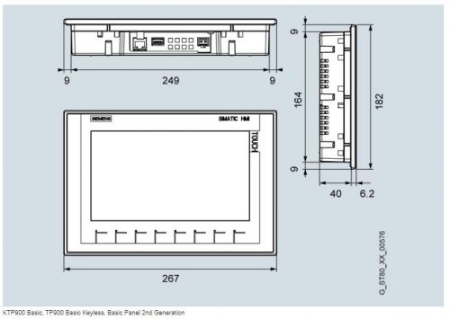HMI SIEMENS KTP900 BASIC 6AV2123-2JB03-0AX0